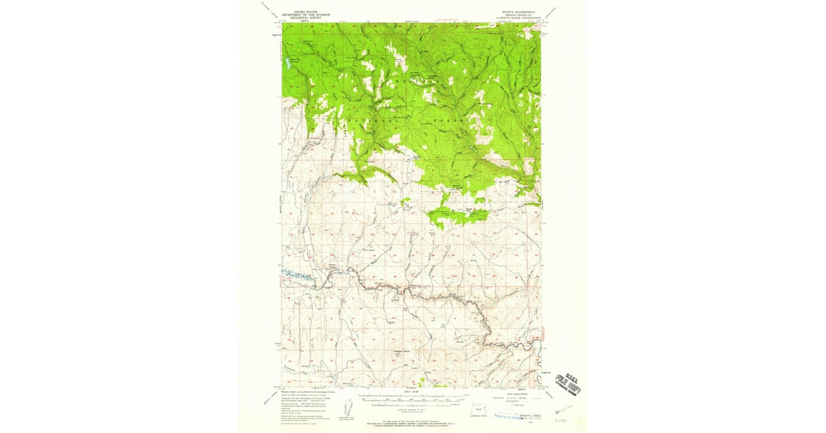 1957 Map of Sparta, Baker County, OR — High-Res | Pastmaps