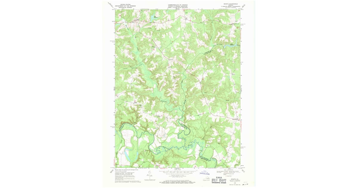 1968 Map of Sparta, Caroline County, VA — High-Res | Pastmaps