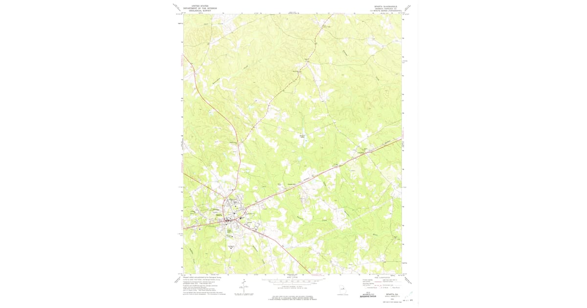 1972 Map of Sparta, GA — High-Res | Pastmaps