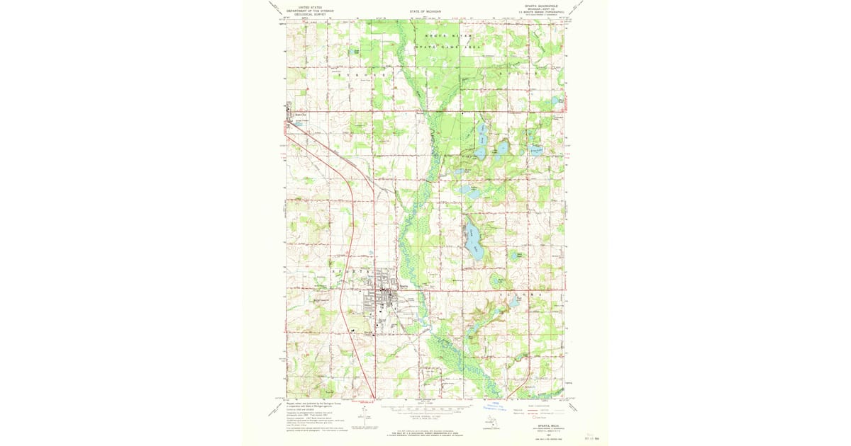 1967 Map of Sparta, MI — High-Res | Pastmaps