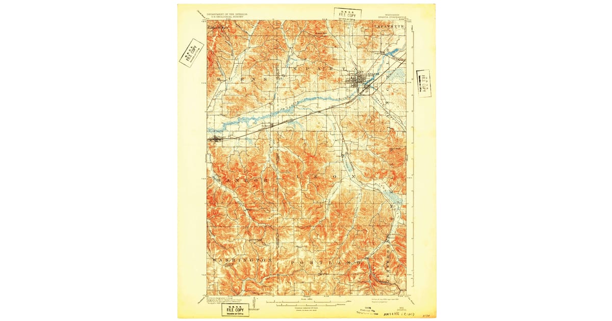 1909 Map of Sparta, WI — High-Res, 1932 Print | Pastmaps