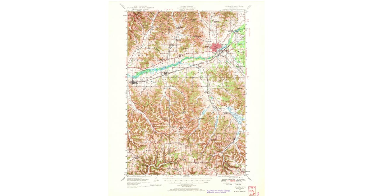 1947 Map of Sparta, WI — High-Res | Pastmaps