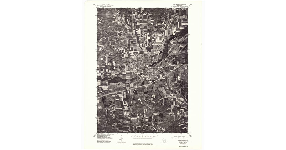 1976 Map of Sparta NE, Monroe County, WI — High-Res | Pastmaps