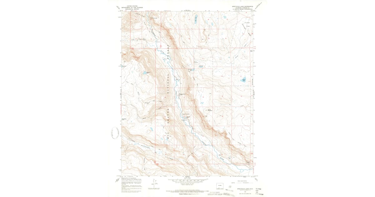 1967 Map of Spectacle Lake, Conejos County, CO — High-Res | Pastmaps