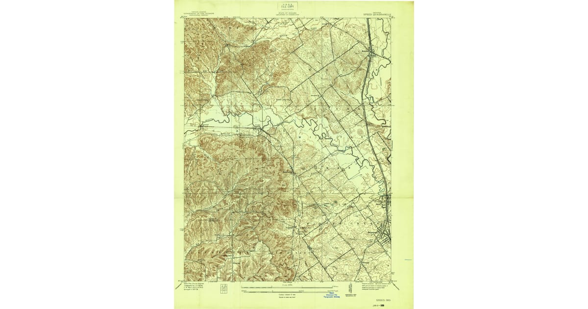 1938 Map of Speed, Clark County, IN — High-Res | Pastmaps