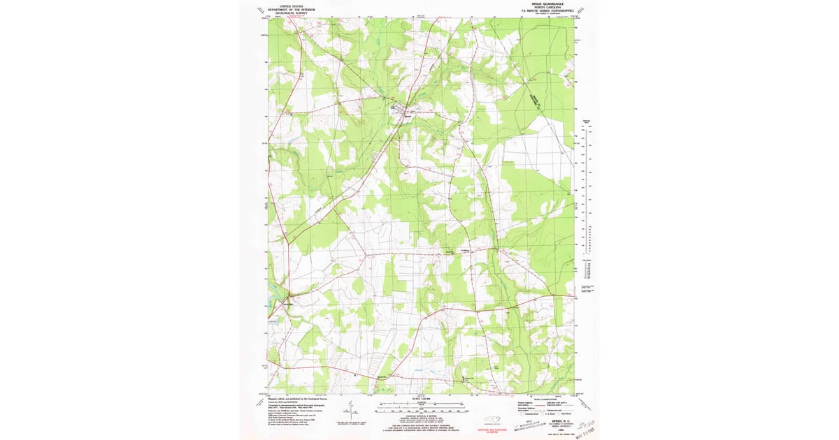 1981 Map of Speed, NC — High-Res | Pastmaps