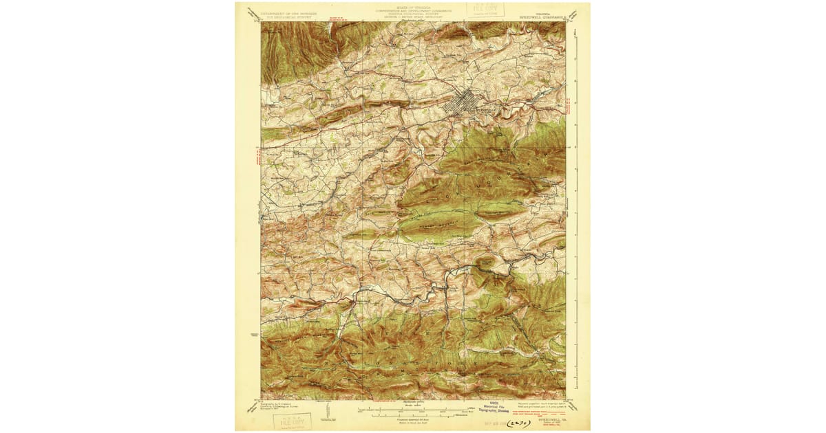 1930 Map of Speedwell, Wythe County, VA — High-Res | Pastmaps