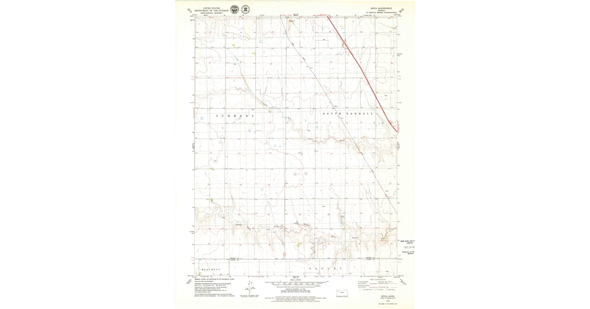 1979 Map of Spica, Thomas County, KS — High-Res | Pastmaps