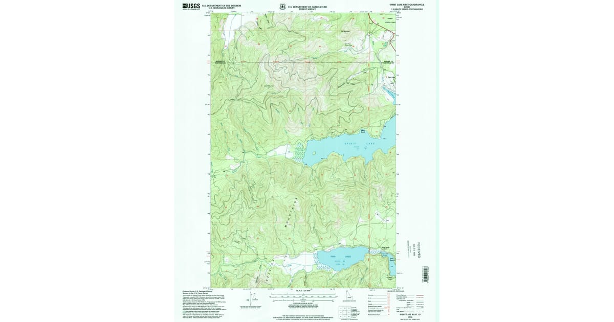 1996 Map of Spirit Lake West, Kootenai County, ID — High-Res | Pastmaps