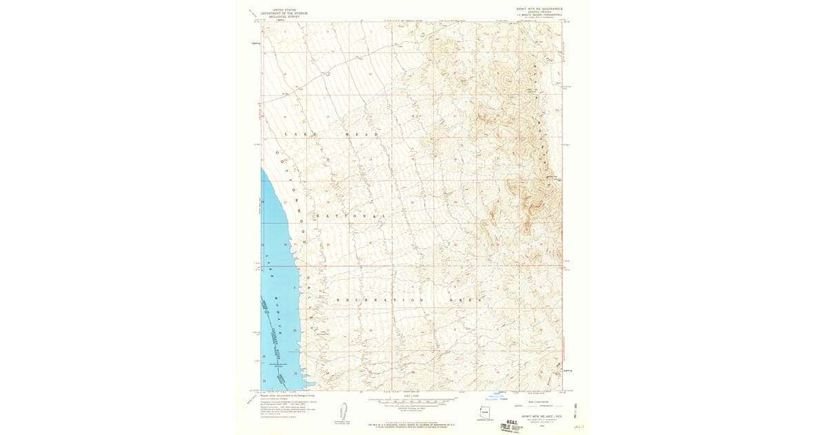 1959 Map of Spirit Mtn. NE, Mohave County, AZ — High-Res | Pastmaps