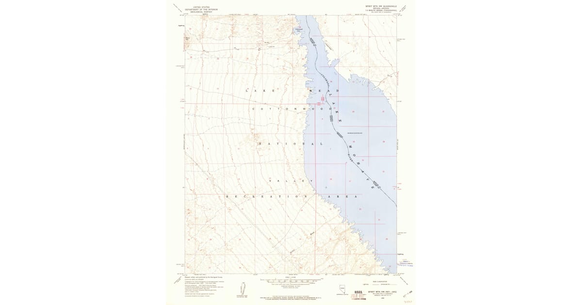 1959 Map of Spirit Mtn NW, Clark County, NV — High-Res | Pastmaps