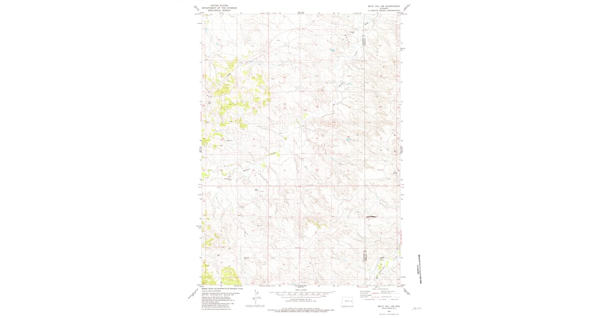 1981 Map of Split Hill SW, Converse County, WY — High-Res | Pastmaps