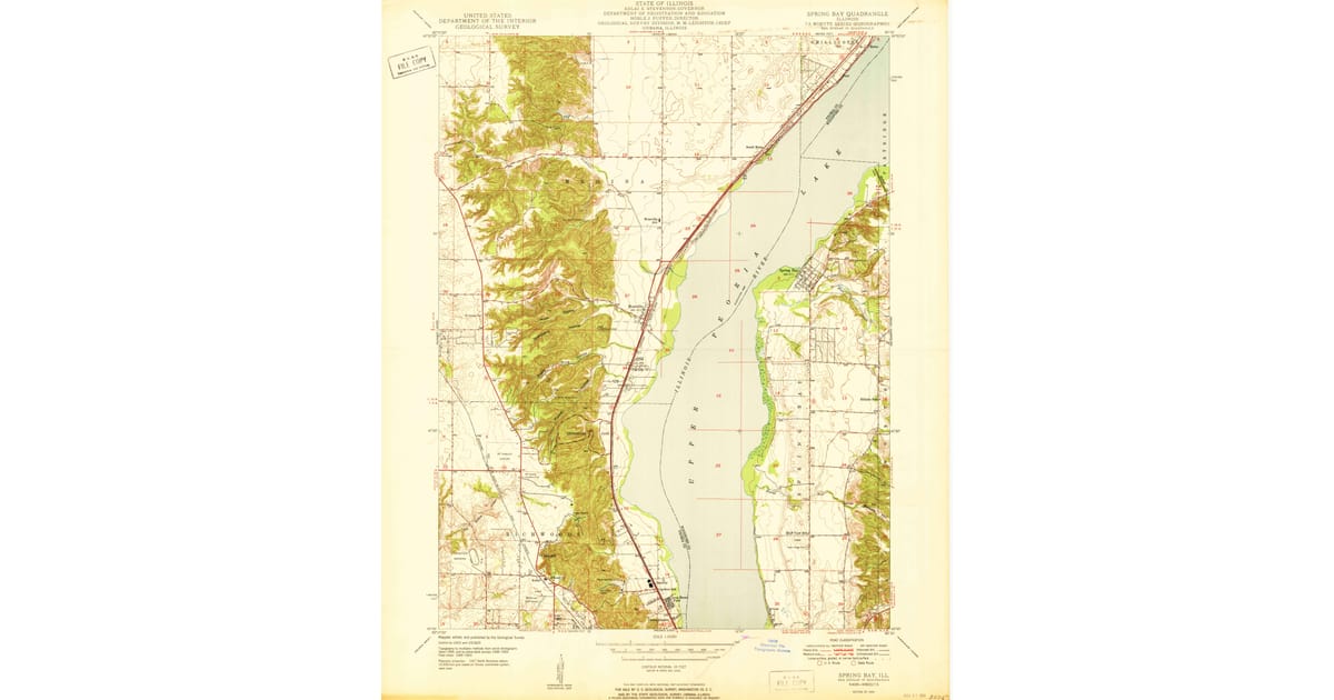 1950 Map of Spring Bay, IL — High-Res | Pastmaps