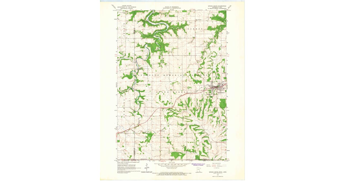 1965 Map of Spring Grove, MN — High-Res | Pastmaps