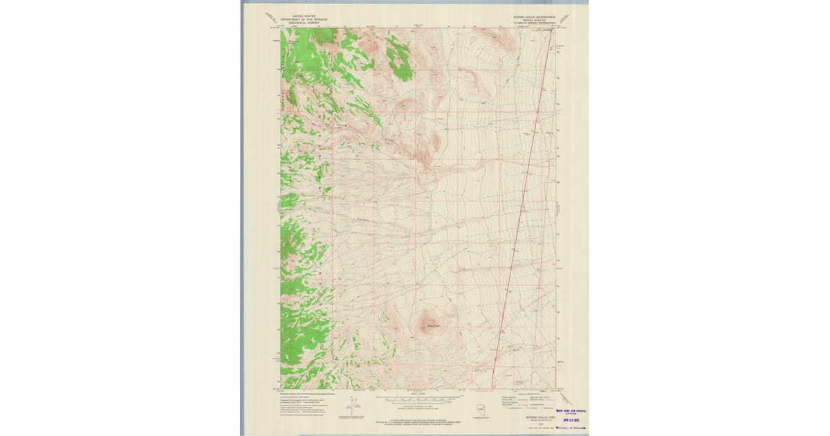 1972 Map of Spring Gulch, Elko County, NV — High-Res | Pastmaps