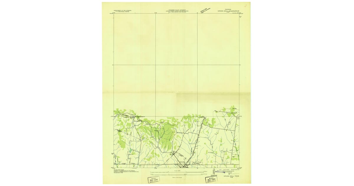 1936 Map of Spring Hill, TN — High-Res | Pastmaps
