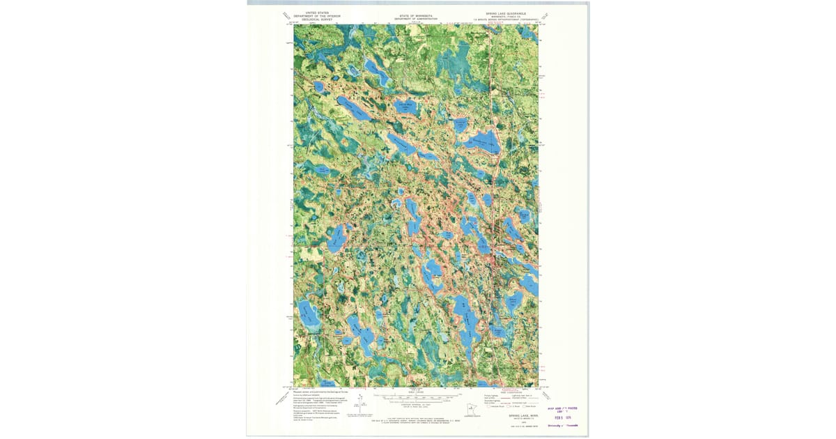 1970 Map of Spring Lake, Itasca County, MN — High-Res | Pastmaps