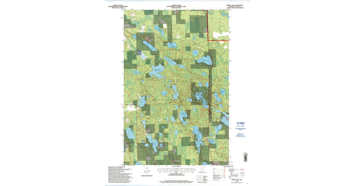 1996 Map of Spring Lake, Itasca County, MN — High-Res | Pastmaps