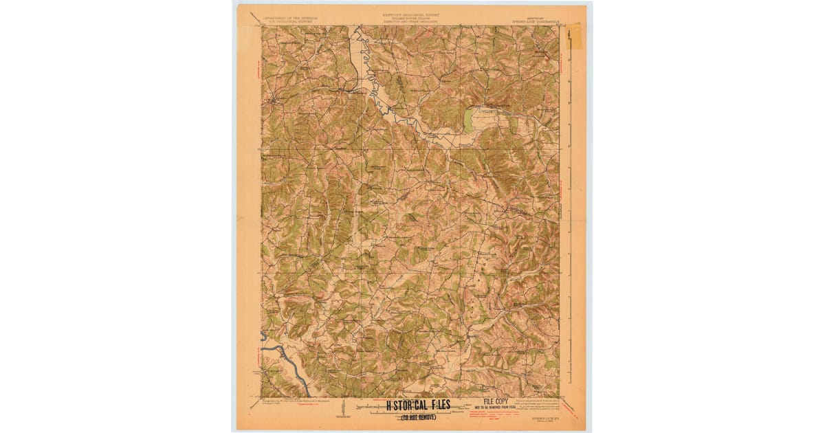 1925 Map of Spring Lick, Butler County, KY — High-Res | Pastmaps