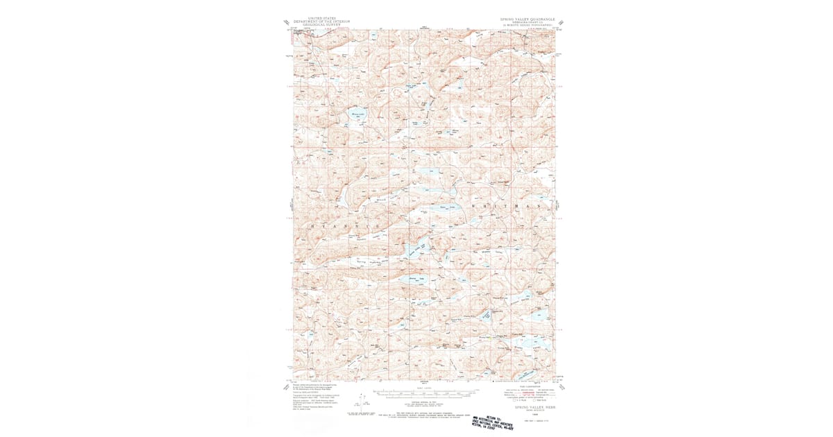 1948 Map of Spring Valley, Grant County, NE — High-Res | Pastmaps