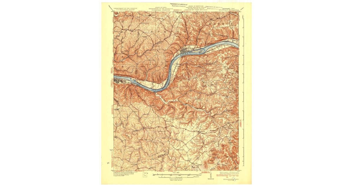 1935 Map of Springdale, Lewis County, KY — High-Res | Pastmaps