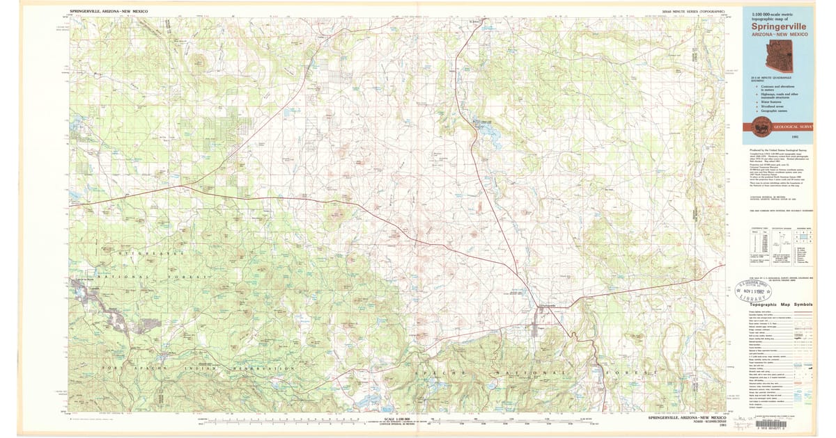 1980s Maps of Sierra Springs Ranch, Navajo County | Pastmaps