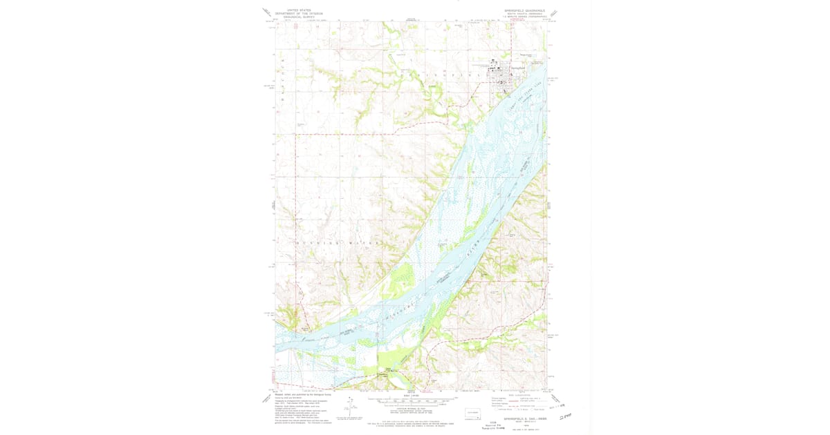 1978 Map of Springfield, SD — High-Res | Pastmaps