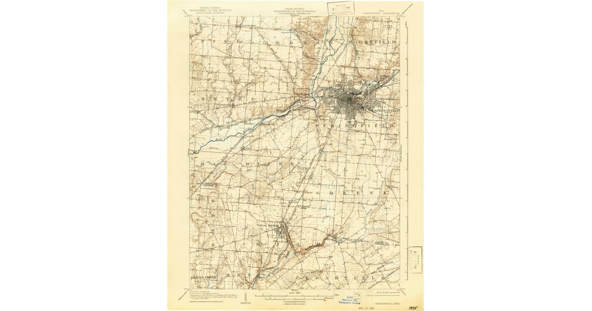 1906 Map of Springfield, OH — High-Res | Pastmaps