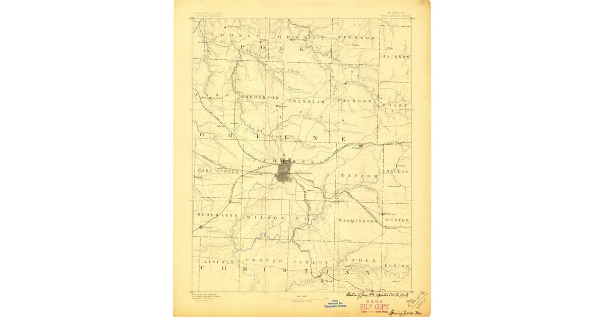 1886 Map of Springfield, MO — High-Res | Pastmaps