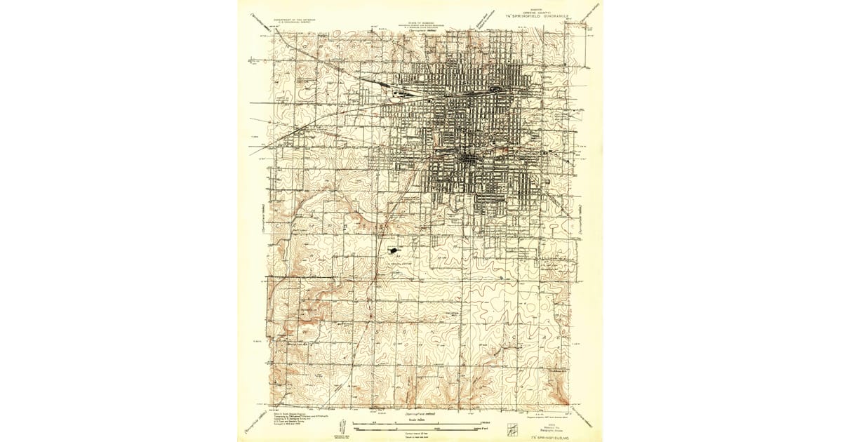 1935 Map of Springfield, MO — High-Res | Pastmaps