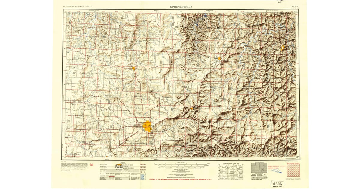1950s Maps of Stoutland, MO | Pastmaps