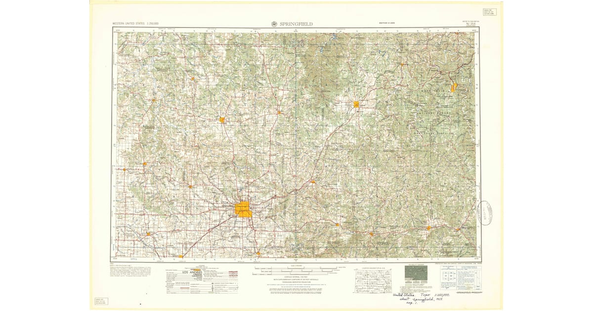 1958 Map of Springfield, MO — High-Res | Pastmaps