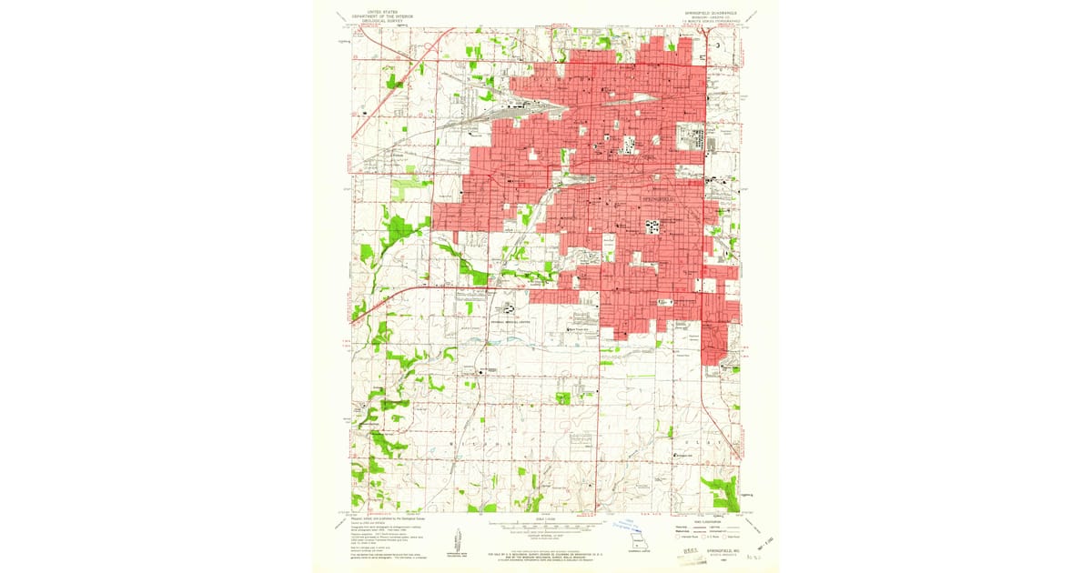 1960 Map of Springfield, MO — High-Res | Pastmaps