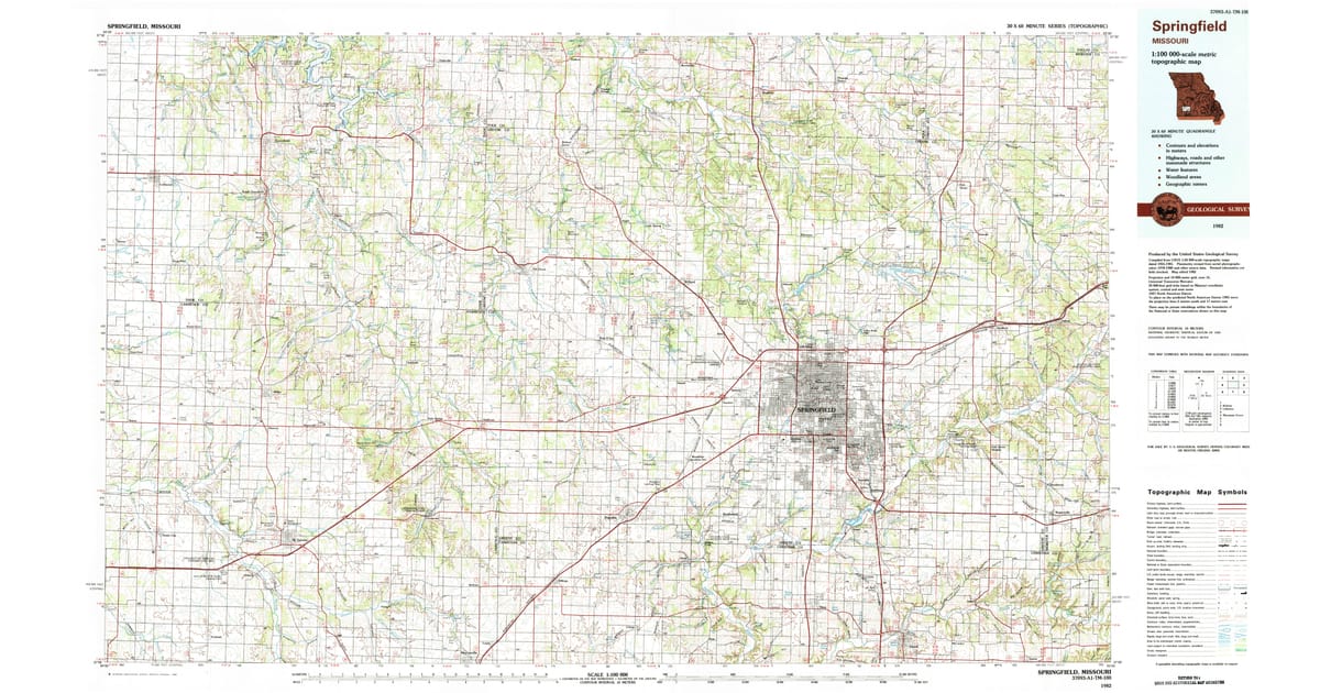 1980s Maps of Ozark, MO | Pastmaps