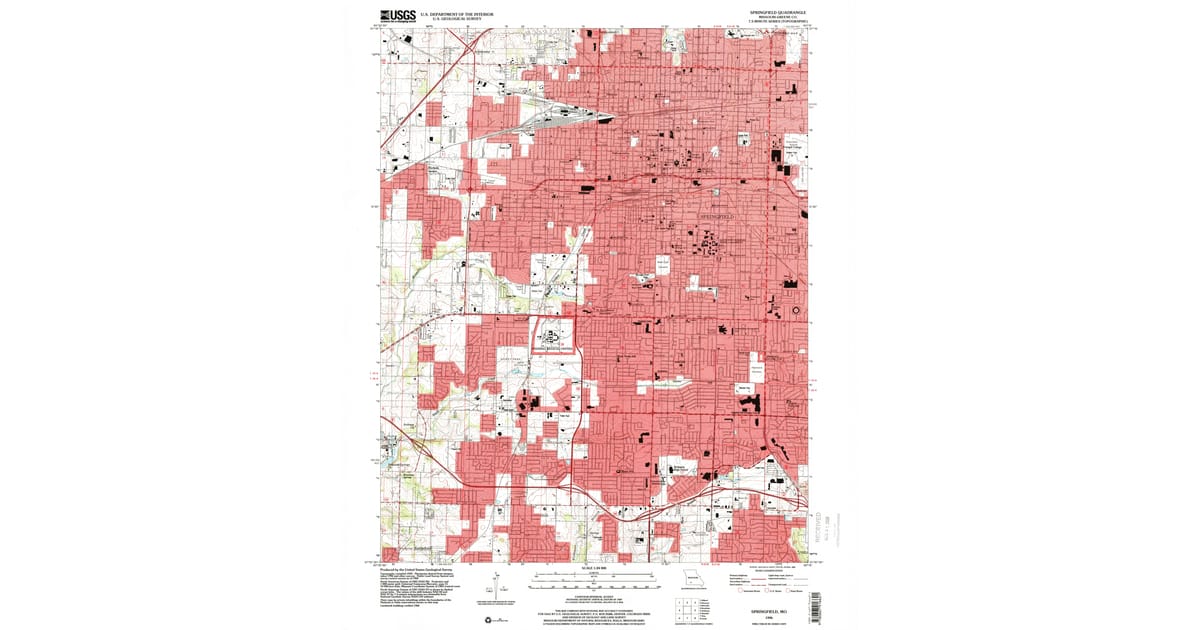 1996 Map of Springfield, MO — High-Res | Pastmaps