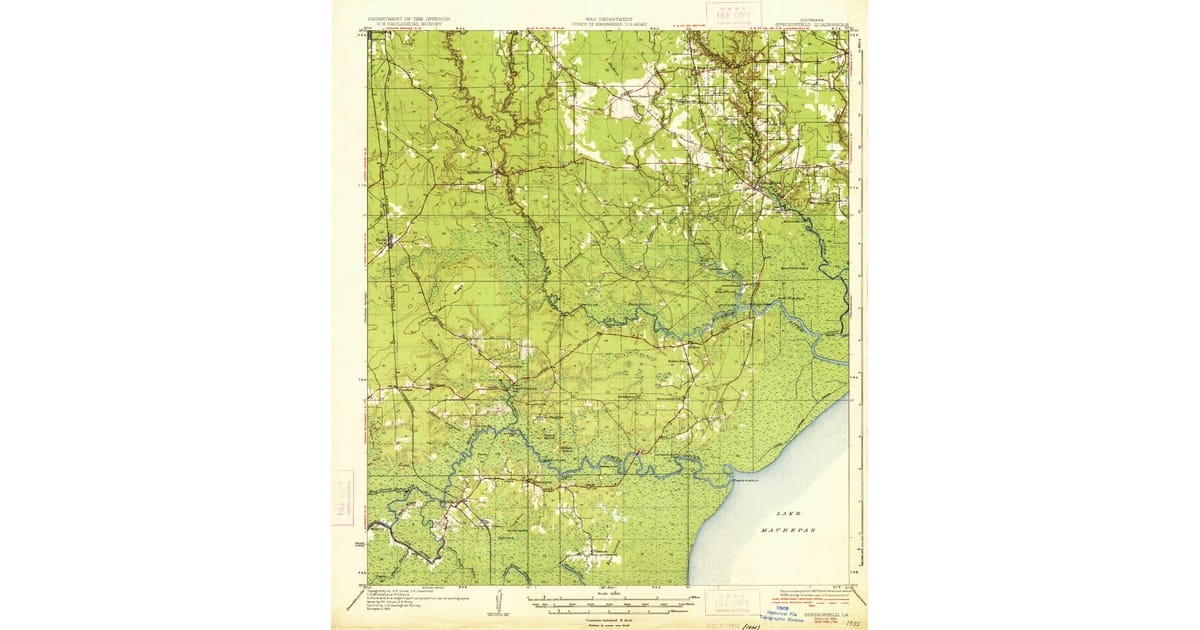 Old Maps of Bayou Barbary, LA | Pastmaps