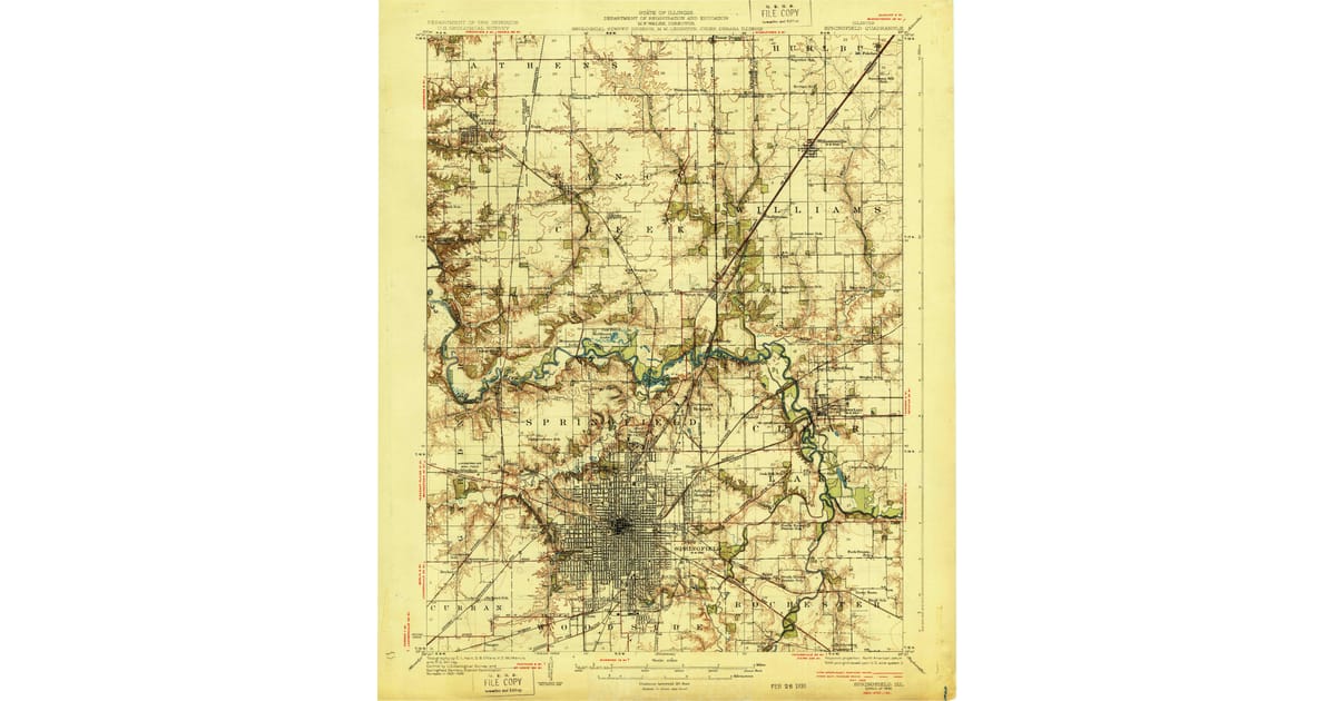 1930 Map of Springfield, IL — High-Res | Pastmaps