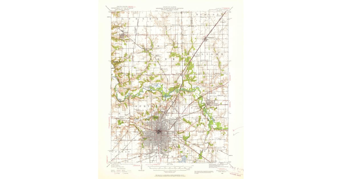 1940 Map of Springfield, IL — High-Res | Pastmaps