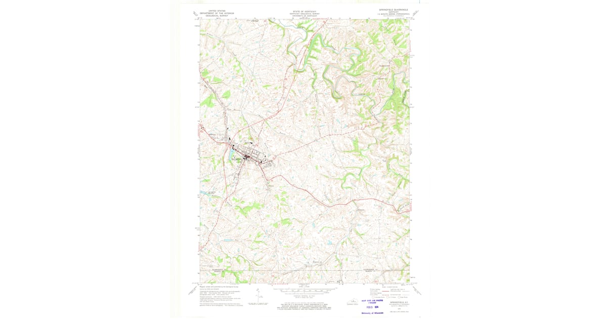 1970s Maps of Marion County, KY | Pastmaps