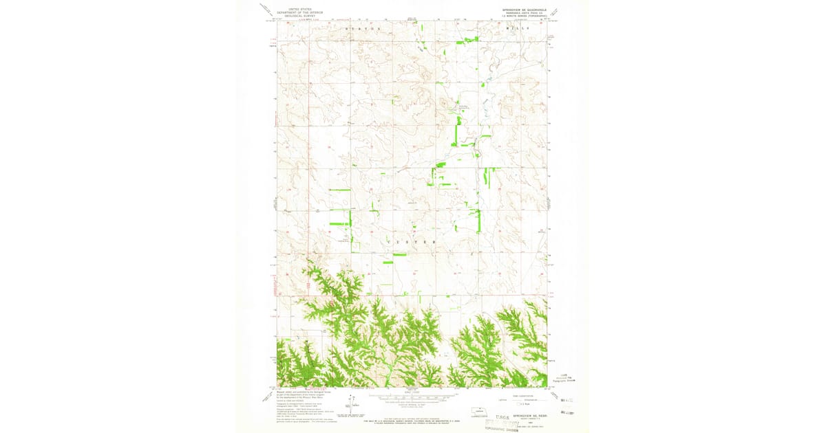 1964 Map of Springview SE, Keya Paha County, NE — High-Res | Pastmaps