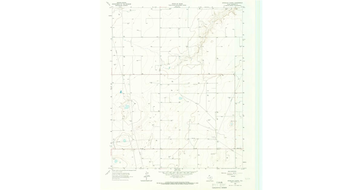 1965 Map of Spurlock Chapel, Sherman County, TX — High-Res | Pastmaps