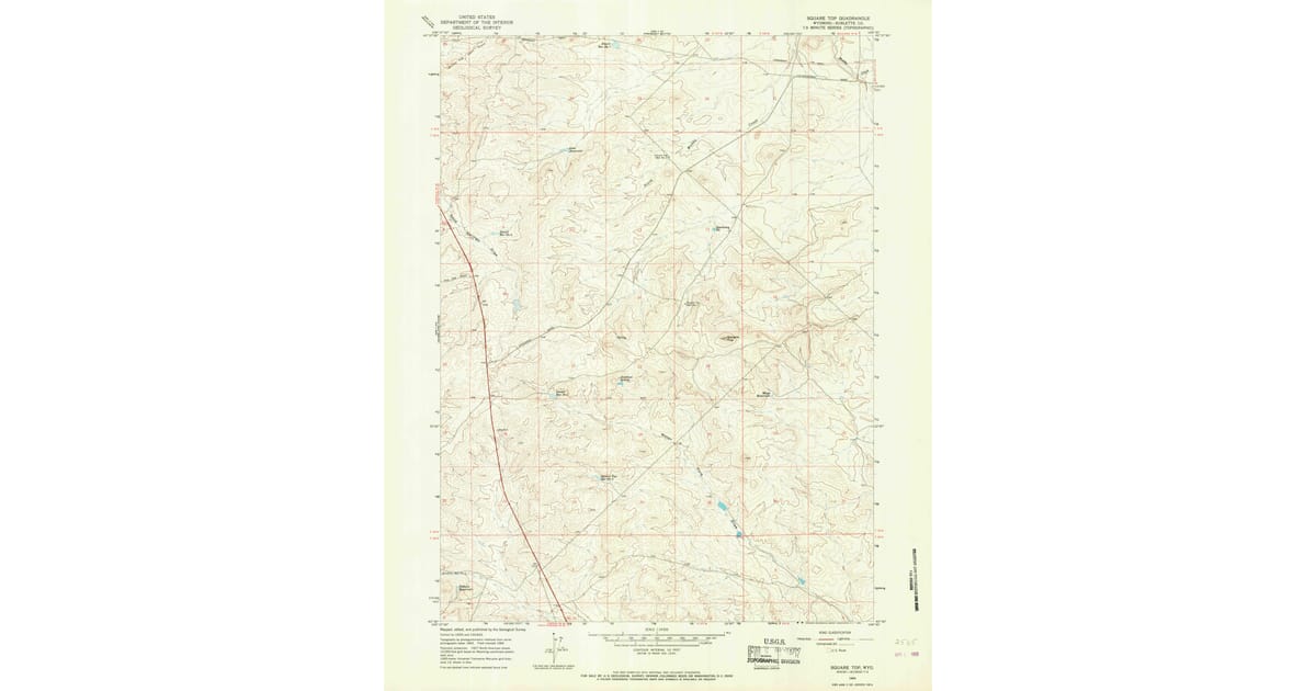 1964 Map of Square Top, Sublette County, WY — High-Res | Pastmaps