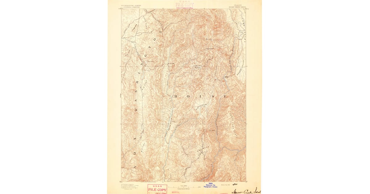 Old Maps of Cascade, ID for Academic Research | Pastmaps
