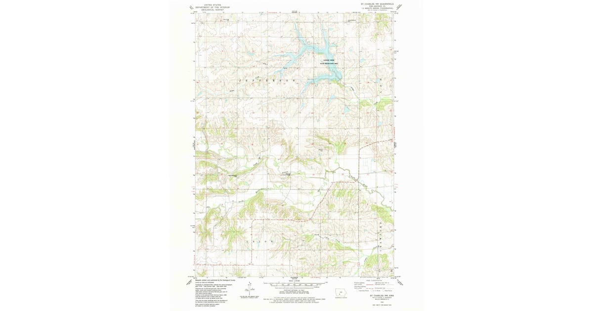 1983 Map of St. Charles NW, Madison County, IA — High-Res | Pastmaps