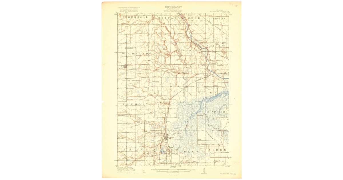 1917 Map of St. Charles, MI — High-Res | Pastmaps