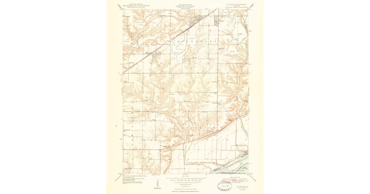 1948 Map of St. David, IL — High-Res | Pastmaps