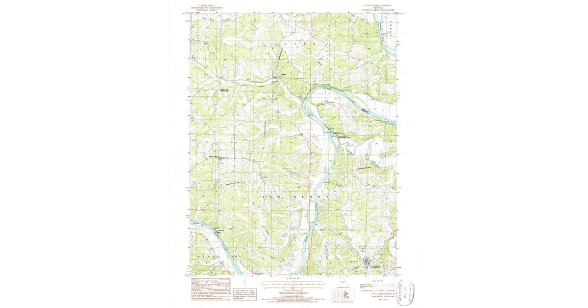 1987 Map of St. Elizabeth, MO — High-Res | Pastmaps