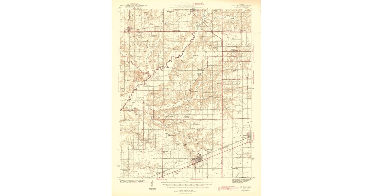 1945 Map of St. Elmo, IL — High-Res | Pastmaps