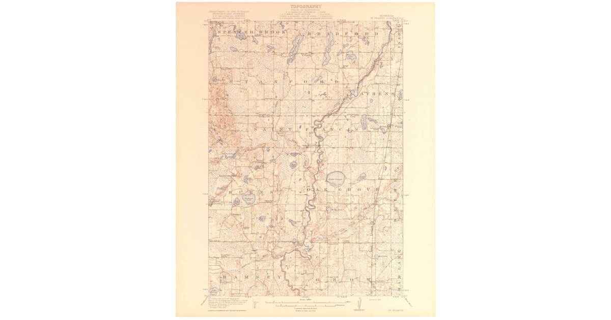 1919 Map of St. Francis, MN — High-Res | Pastmaps