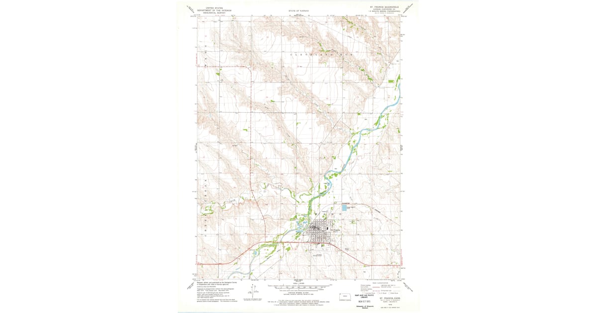 1978 Map of St Francis, Cheyenne County, KS — High-Res | Pastmaps